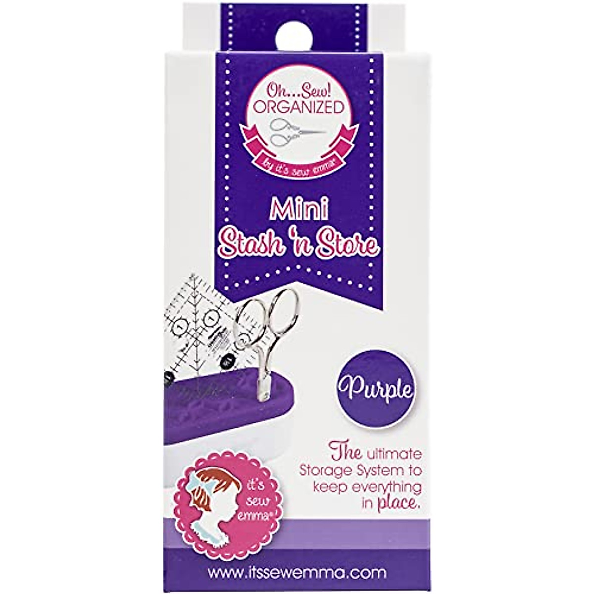 It's Sew Emma Stash N Store Storage Container, Purple