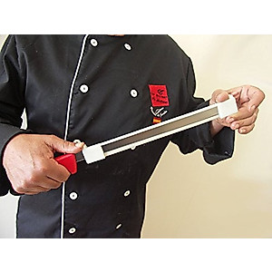 Ham Carving Knife with Anti-accident Protection 12-Inch - Flexible Stainless Steal Ham Slicing Knife for Slicing Serrano, Ibérico Ham & Italian Prosciutto