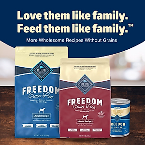Blue Buffalo Freedom Grain-Free Dry Dog Food, Complete & Balanced Nutrition for Adult Dogs, Made in the USA With Natural Ingredients, Beef & Potatoes, 11-lb. Bag