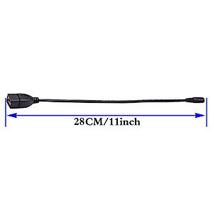 zdyCGTime USB 2.0 AFemale to DC 3.5x1.35mm Female Adapter Cable 5 Volt DC Barrel Power Jack Charging Cable for Tablet, Electronic Dog, Access Control Attendance (28CM/11inch F/F, DC 3.5x1.35mm-2packs)