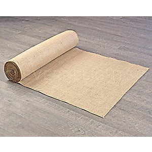 CleverDelights 24" Premium Burlap Roll - 25 Yards - Finished Edges - Tight Weave Natural Jute Burlap Fabric