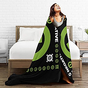 Type Music O Negative Blanket Soft Warm Flannel Fleece Blanket Throw Blankets for Bed Couch 50"x40"