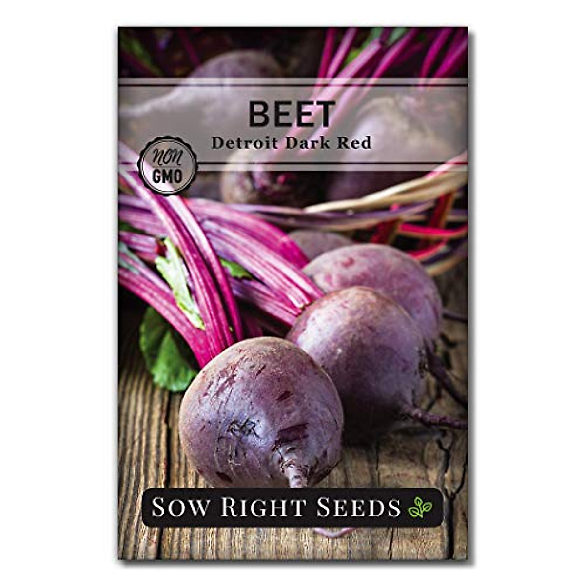 Sow Right Seeds - Detroit Dark Red Beet Seed for Planting - Non-GMO Heirloom Packet with Instructions to Plant a Home Vegetable Garden - Great Gardening Gift (1)