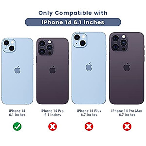 Maxdara [3 in 1 for iPhone 14 Clear Case, iPhone 14 Case with Tempered Glass Screen Protector and Camera Lens Protector Drop Protection Case for iPhone 14 6.1 Inch(Clear+Clear)