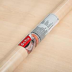 d-c-fix Peel and Stick Contact Paper Maple Wood Grain Self-Adhesive Film Waterproof & Removable Wallpaper Decorative Vinyl for Kitchen, Countertops, Cabinets 17.7" x 78.7"