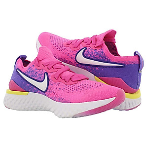 Nike Womens Epic React Flyknit 2 Running Shoes (6.5, Fuchsia/White)