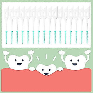 Boao 250 Pcs Flossers Braces Brush Interdental Brush Teeth Soft Dental Picks Tooth Floss Interdental Brush Refill Dental Flosser Toothpick Cleaners Tooth Cleaning Dental Tool