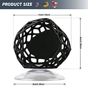 Aquarium Plant Holder, Fish Tank Plant Holder with Suction Cups, Aquarium Planter Cup, Hanging Aquarium Planter Cups, for Aquatic Plant Cultivation and Water Feature Decoratio(Black)