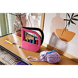 Knit Pro Crochet Needle Kit 09 Units - Waves - 30922 - Knitpro, Pink, 3.5 to 6.00, Single Waves (KP30922)