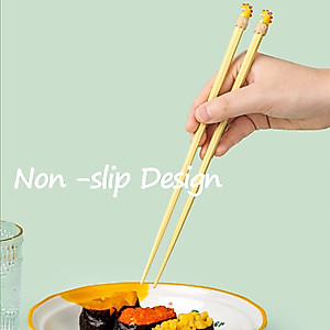 3 Pairs Family Reusable Cute Animal Chopsticks, Non-Slip Hotel/ Restaurant Chop Sticks, Chinese Japanese Korean ChopStick Christmas & Birthday Gift Set, Multicolor Cute Dinosaurs-A