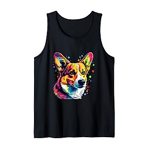 Corgi Portraits for Playful Canine Lovers Tank Top