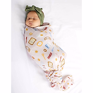Loulou Lollipop Soft Baby Swaddle Blanket Muslin Wrap Receiving Blanket for Newborn to Toddler Girl and Boy, Large 47” by 47” - Breakfast Pink…