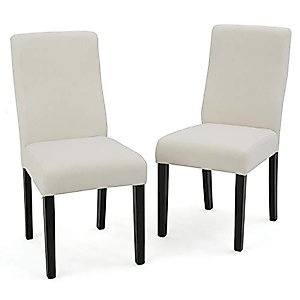 Christopher Knight Home Corbin Fabric Dining Chairs, 2-Pcs Set, Ivory
