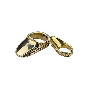 AMEYXGS Archery Thumb Ring Handmade Brass Finger Protector Thumb Protector Ring for Outdoor Archery Hunting Accessories Finger Tab (17#)