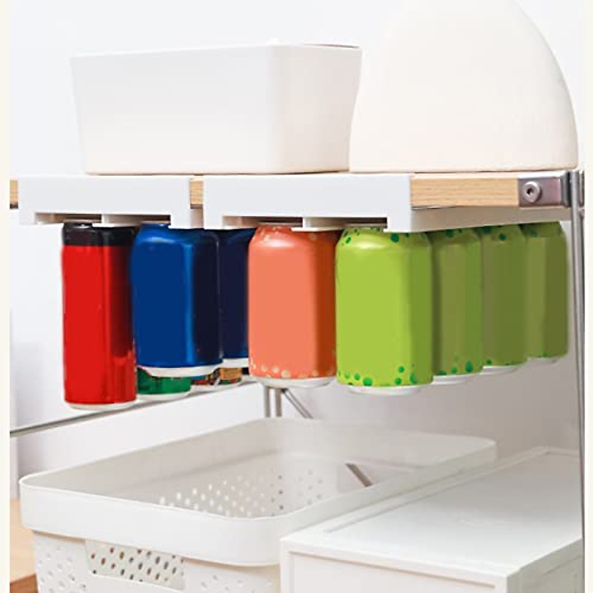 TwhqxjCN Kitchen Fridge Storage Rack Convenient for Canned Drinks Beer Can Container Refrigerator Beverages Holder