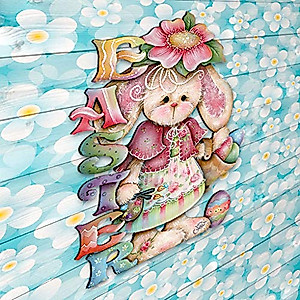 The Easter Bunny Door Hanger Wall Decor art by Jamie Mills-Price Easter Spring Decor 8457605H - Designocracy