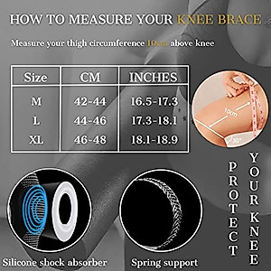 Crethinkaty Knee Brace wth Patella Gel Pads and Side Stabilizers, Professional Compression Knee Sleeves for Meniscus Tear/Arthritis Pain/Ligament Pain/Tendon Injury/Joint Pain/Sport