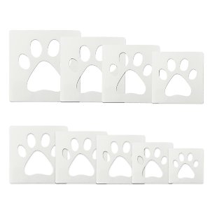 Paw Stencil, 8Pcs Large Dog Paw Stencil for Painting,Cute Bear Cat Paw Print Stencils Template Reusable Plastic Animal Paw Paint Stencil for Crafts Art Painting on Wood Paper Flag Wall Home Decor