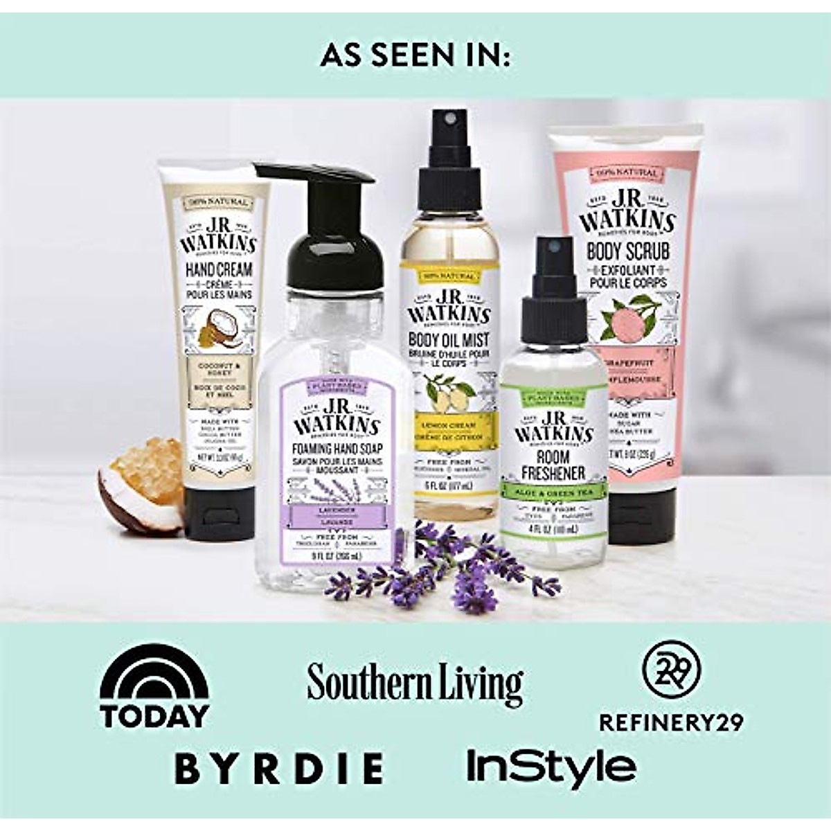 J.R. Watkins Gel Hand Soap, Scented Liquid Hand Wash for Bathroom or?Kitchen, USA Made and Cruelty Free, 11 fl oz, Aloe & Green Tea