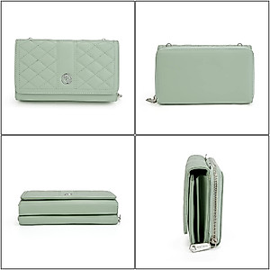 UTO Small Crossbody Shoulder Bag for Women Cellphone Bags Card Holder Ladies Wallet Purse and Handbags Green