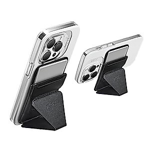 MOFT MagSafe Wallet Stand for iPhone 14/13/12 Series MagSafe Compatible Phone Stand with 3 Viewing Angles (Night Black)