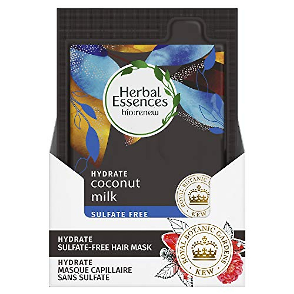 Herbal Essences, BioRenew Nourishing Hair Mask, with Coconut Milk, Moisturize and Restore, 1.7 fl oz, 10 Count
