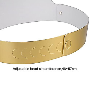 HAOZAIKEJI 30 PCS Gold Foil Crowns, Birthday Party Paper Crowns Golden King Crown Hat for Birthday Celebration Photo Props, Adjustable for Adults and Kids