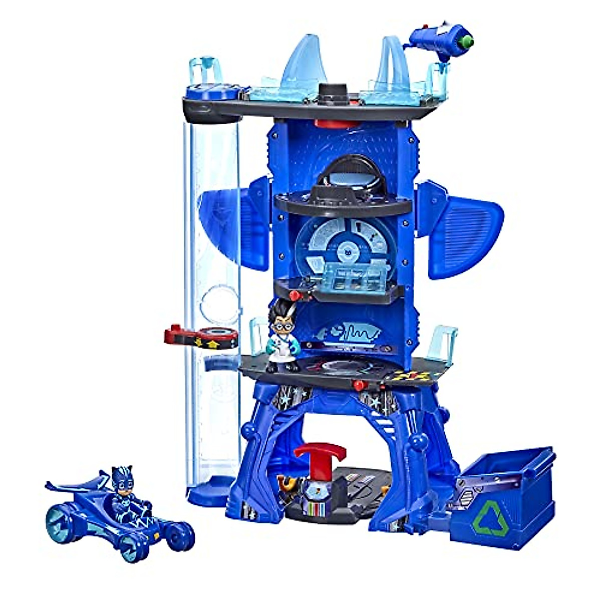 PJ Masks Deluxe Battle HQ Playset with Lights and Sounds, 2 Action Figures, Car Toy, Preschool Toys, Toys for 3 Year Old Boys and Girls and Up
