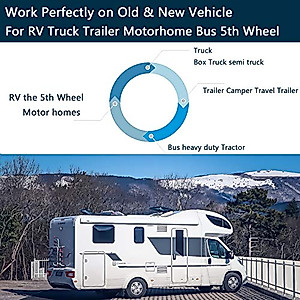 10.1" 1080P Backup Camera Monitor & Built-in DVR for RV Truck Trailer Rear Side Front Reversing View Wired System FHD Image 4 Split Large Screen 64GB Recorder IP69 Waterproof Avoid Blind Spot Kit