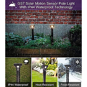 AURAXY LED Solar Powered Motion Sensor Pathway Lights, Battery Powered Outdoor Waterproof Motion Detector Walkway Light, Use for Your House's Yard Backyard Driveway Sidewalk Path Garden etc.(4 Pack)