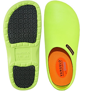 VANGELO Professional Slip Resistant Clog Waterproof Men Work Shoe Nurse Shoe Chef Shoe Carlisle Lime Men Size 14