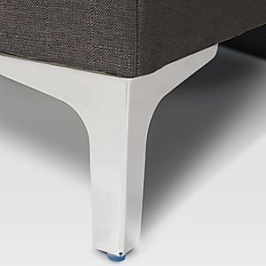 Casa Andrea Milano Modern Large Linen Fabric U-Shape Sectional Sofa, Double Extra Wide Chaise Lounge Couch