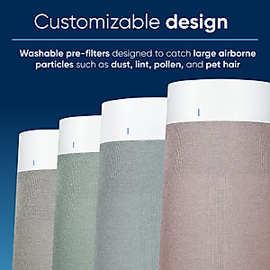 BLUEAIR Air Purifiers for Small Rooms, Bedroom, Cleans 1,052 sqft in one hour, HEPASilent Smart Air Cleaner for Home, Pets Allergies, Virus, Dust, Mold, Smoke - Blue Pure 411a Max