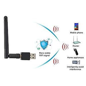 USB Bluetooth Adapter for PC, Desktop, Laptop of 2000/XP/VISTA/7/8 /Linux/10/Android, 150Mbps 802.11n / g/b 2.4G Network Card
