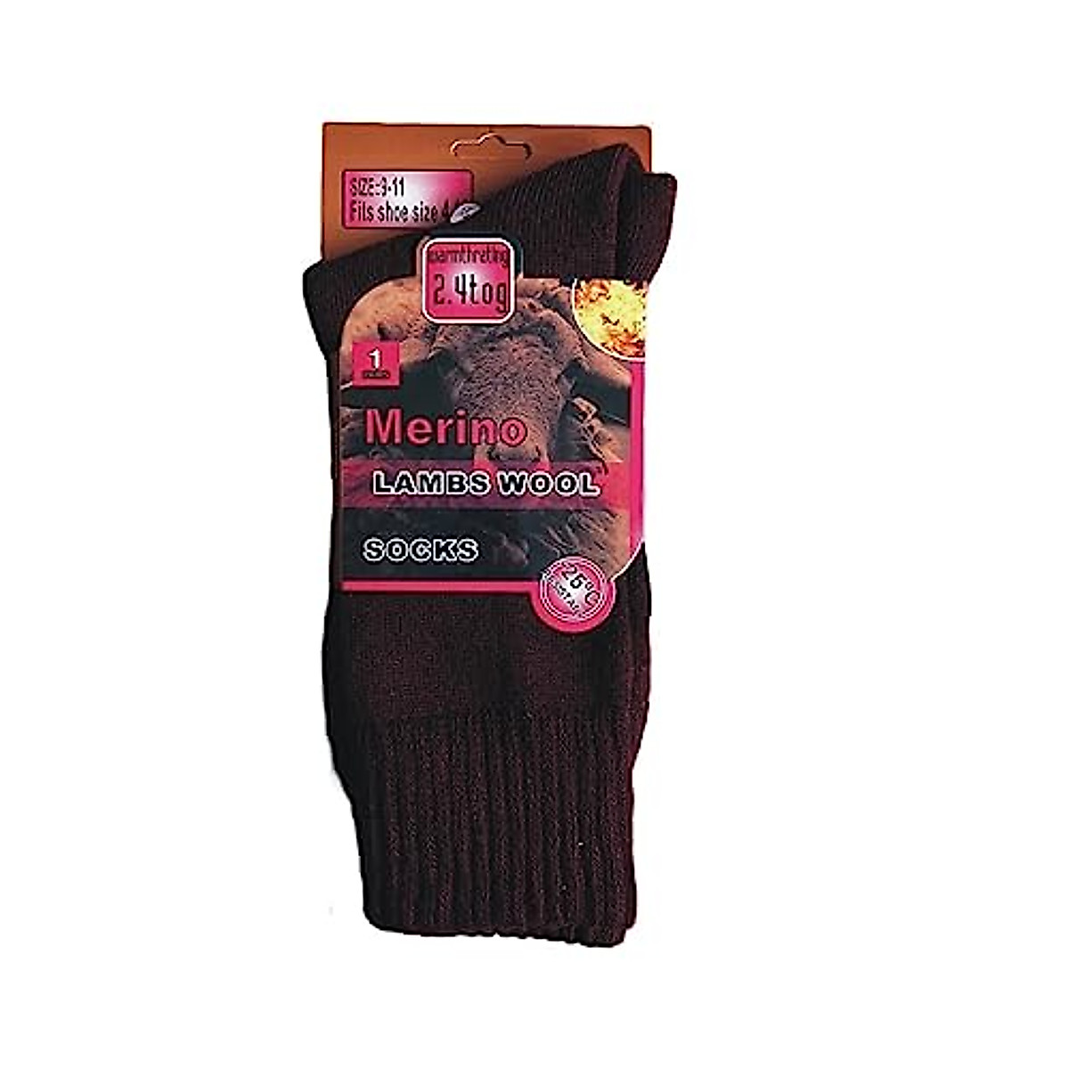 Diamond Star Merino Wool Socks 6 Pairs Thermal Socks Insulated for Cold Weather Winter Socks For Mens & Womens 10-13 (Multicolor)