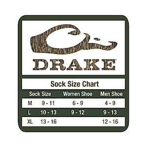 Drake Mens Heavyweight Merino Wool Blend Full Cushion Boot Socks 2 Pair Pack (Khaki/Orange)