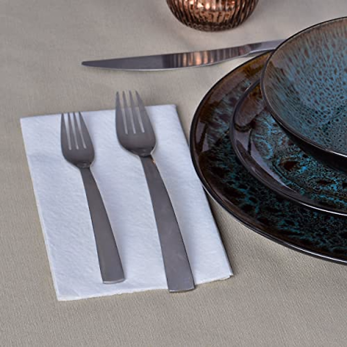 Fresh Towel Folded Disposable Hand Towels for Bathroom | Single-Use Hand Paper Towels for Bathroom Guests, 1/6 Folded | Soft and Absorbent Disposable Napkins - 100 Count (2 Bags of 50 Cloths) Folded