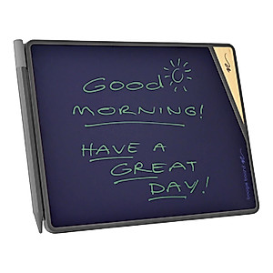 Boogie Board VersaBoard Authentic Reusable Home & Office Organization Notepad with 8.5” LCD Writing Tablet, VersaPencil Stylus, Instant Erase & Built-in Magnet & Portrait/Landscape Kickstand (Gray)