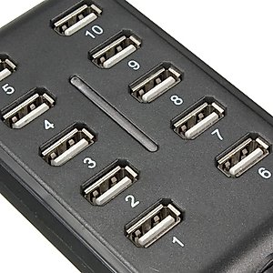 SHYPT High Speed 480 Mbps USB 2.0 Hub 10 Port Multi Personal Computer USB Hub Portable USB Splitter