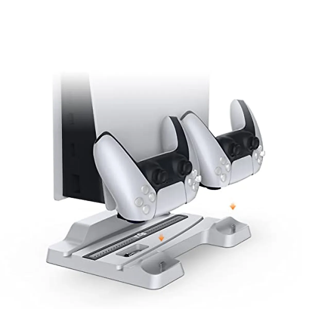 PS5 Vertical Stand with 3 Cooling Fan and Dual Controller Charger Station for Playstation 5 PS5 Digital/Disc Edition Console with 1 Type-C to Type-C Charging Cable