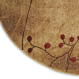 Nourison Somerset Rustic Latte 5'6" x ROUND Area-Rug, Easy-Cleaning, Non Shedding, Bed Room, Living Room, Dining Room, Kitchen (6 Round)