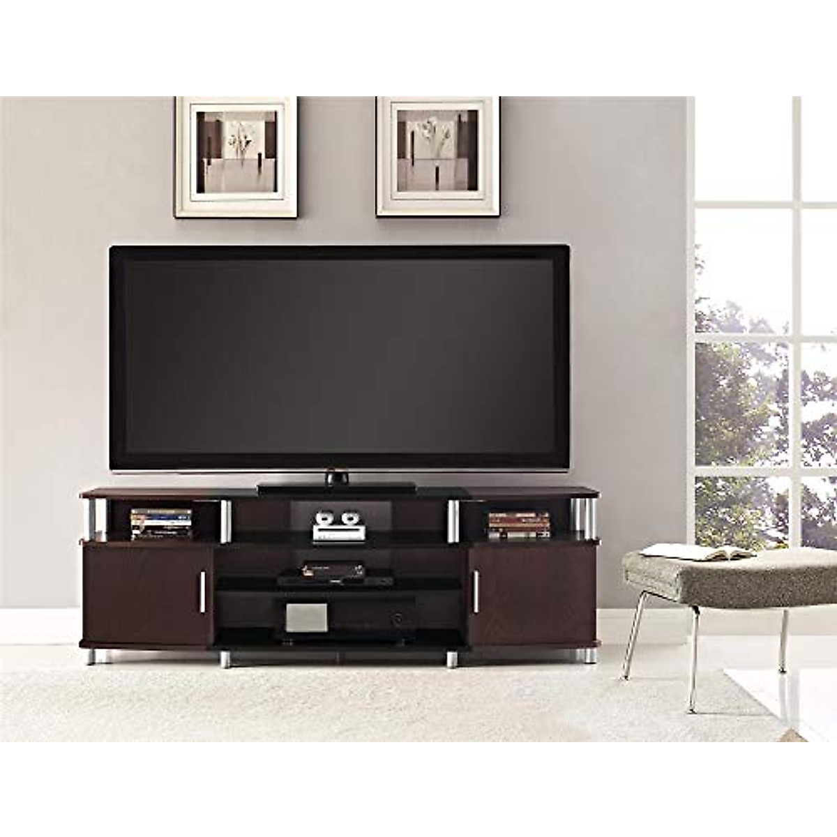 Ameriwood Home Carson TV Stand for TVs up to 70", Cherry