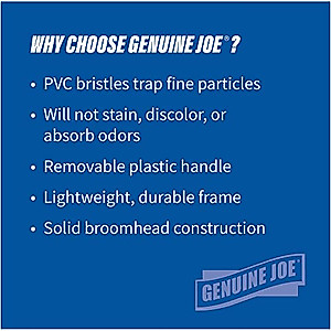 Genuine Joe GJO58562 Lightweight Manual Angle Broom, 7" Bristles , Yellow