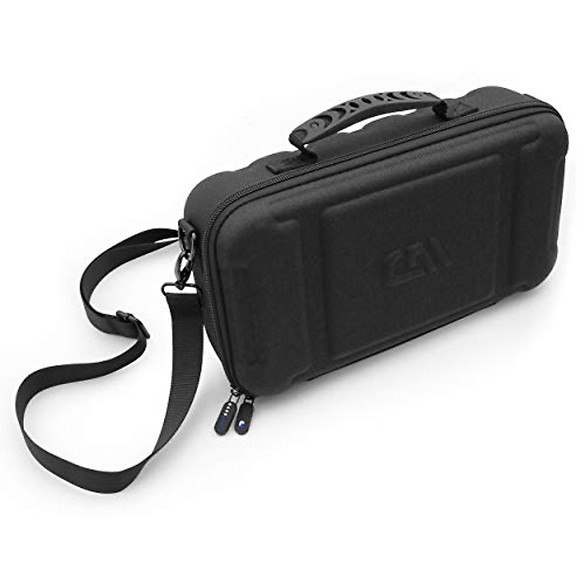 CASEMATIX Wireless Microphone Case Compatible with Two Wireless Mic System Microphones Up To 10.5" by Sennheiser, Shure and More - Sleek Mic Case For Travel with Lid Storage for Singing or Karaoke