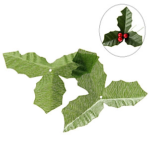 dophee 50Pcs Artifical Leaves Rose Flower Leaf Wedding Bouquet Garden Home Decor Crafts - Green