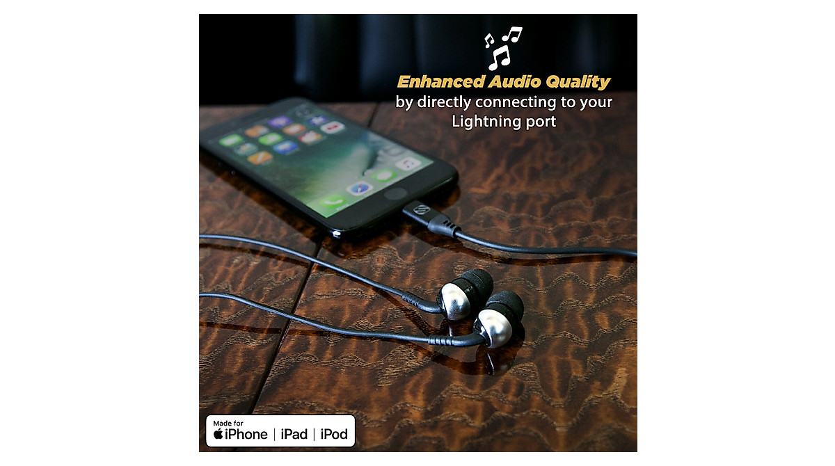 Scosche IDR301L Wired Earbuds for Apple Lightning Devices with Built-in ...