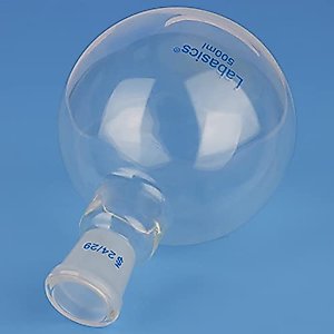 Labasics Single Neck Flat Bottom Boiling Flask, Borosilicate Glass Flat Bottom Boiling Flask with 24/29 Standard Joint, 500 ml