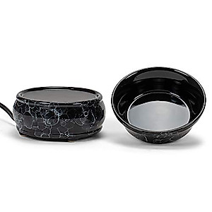 Original Candle Warmer - Black Marble Electric Candle and Tart Burner, 2 Piece