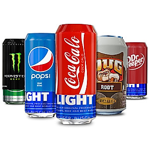 BeerSkin Skywin Silicone Can Cover- 5 Pack 12oz (355ml), Silicone Can Sleeve, Soda Can Sleeve, Hides Can by Disguising as a Can of Soda (New Mix Colors)