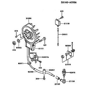 PARTSRUN ID#BM11 Single Terminal Electronic Ignition Module Universal Igniter #21119-2161#21119-2139 for Kawasaki John Deere,ZF-IG-A00345-4